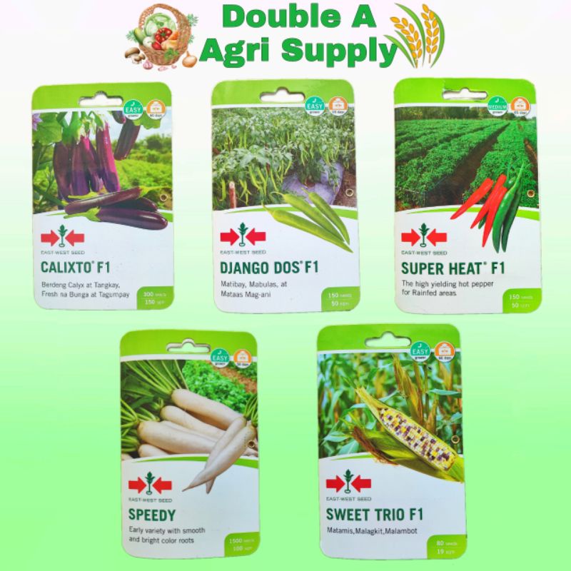 East West Vegetable Seeds Collection Original Pack - Pechay, Mustasa ...