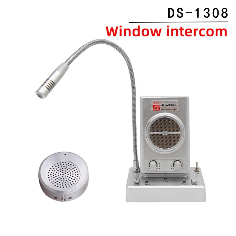 Window Speaker Intercom System Dual Way Anti Interference Bank Teller ...