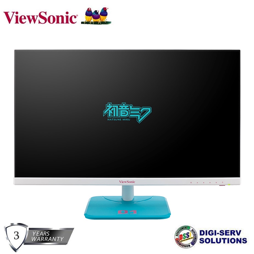 ViewSonic VA2456-MIKU 24" IPS Borderless Full HD Monitor feat. Hatsune Miku, SuperClear® IPS ...