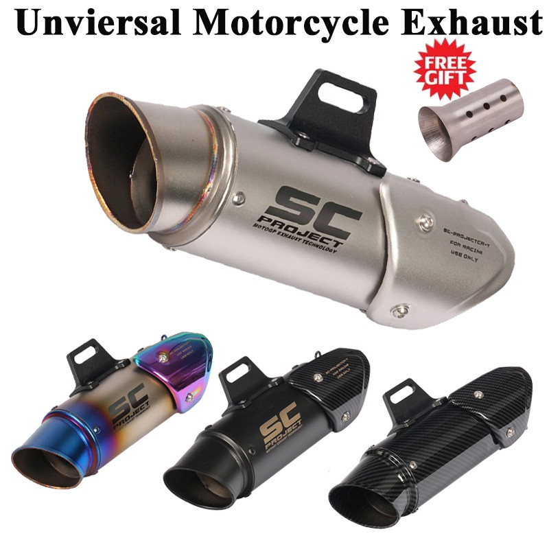 Motorcycle SC Project Exhaust Silencer Muffler Stainless Steel ...