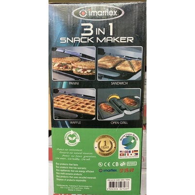 Imarflex ISM-631R Snack Maker 3 in 1 ISM631R (Houseware Express) | Shopee Philippines