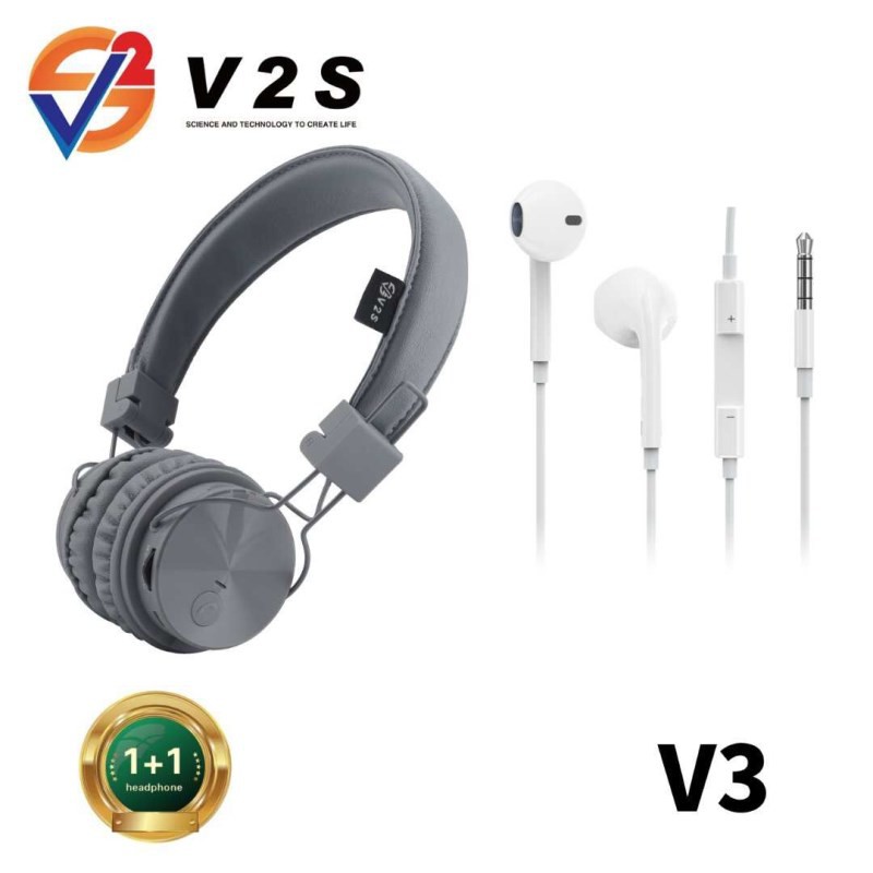 V2S V3 Wireless Bluetooth V4.2 Headphone With Universal 3.5mm Plug ...