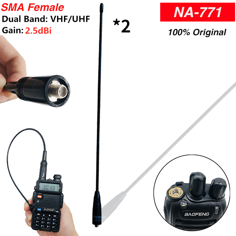 Baofeng Walkie Talkie Gain Antenna NA-771 Dual Band Two-way Radio ...