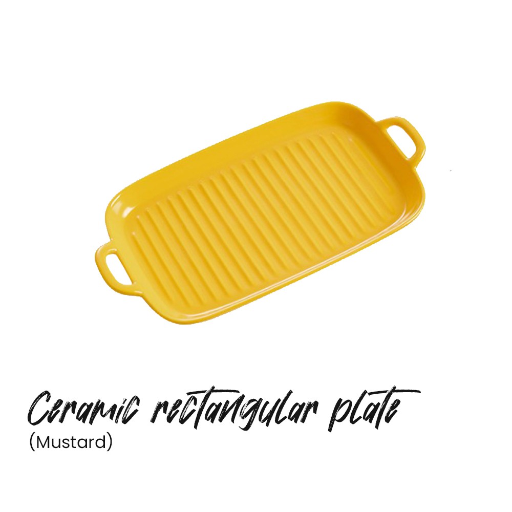 LOCAUPIN Porcelain Microwavable Oven Safe Bakeware Serving Tray ...