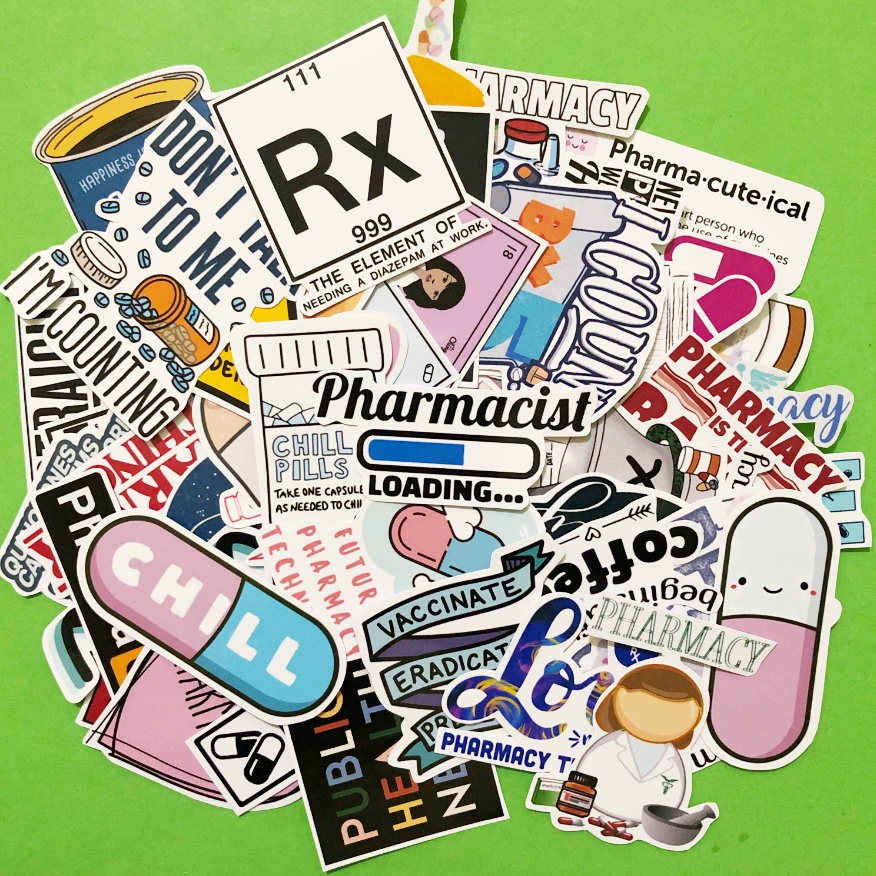 50 pcs. PHARMACY sticker | water proof | FUTURE PHARMACIST | Shopee ...