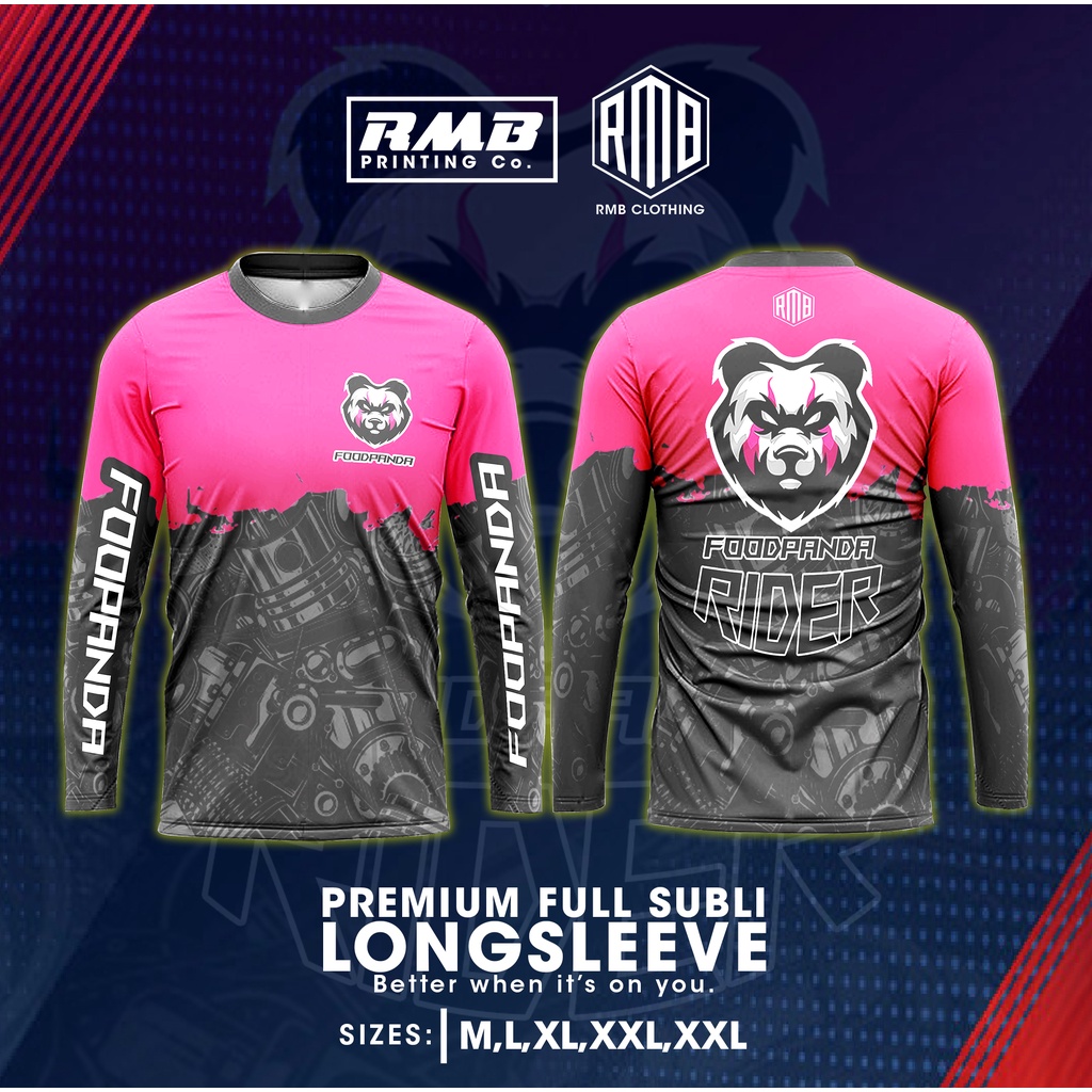 RMB Premium Foodpanda full subli longsleeve / Foonpanda Sublimation ...
