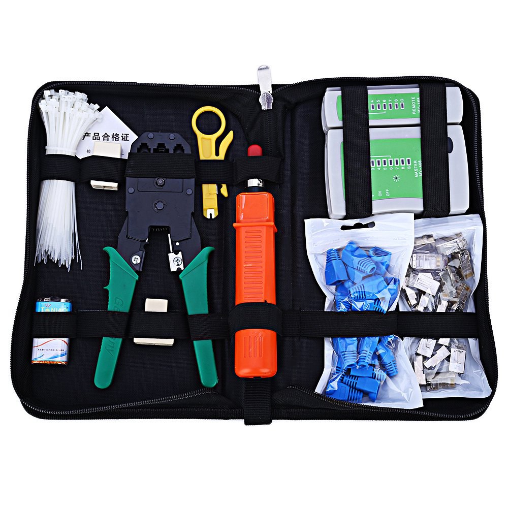 Network Cable Tester Wire Crimping LAN RJ45 RJ11 Tool Set | Shopee ...