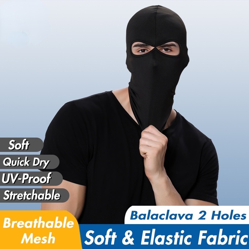 30 Colors Balaclava Ice Silk Dust-Proof Full Face Mask With 2 Holes ...