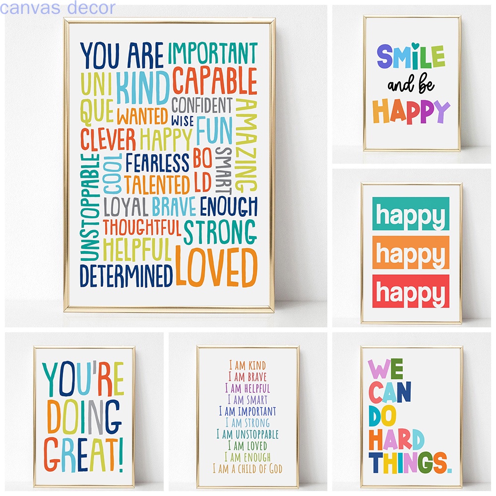 Positive Kid Classroom Wall Picture Inspirational Poster Education ...