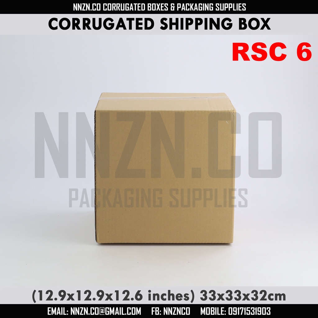 Brown Kraft Corrugated RSC Box (33 x 33 x 32CM) Shipping Box / RSC 6 ...