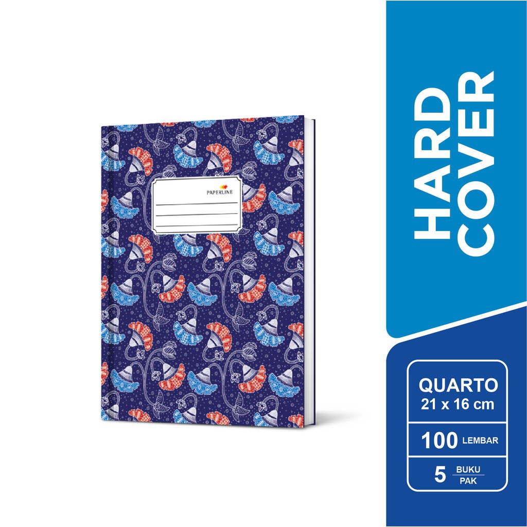 Paperline Hard Cover Book 100 Quarto Sheets | Shopee Philippines