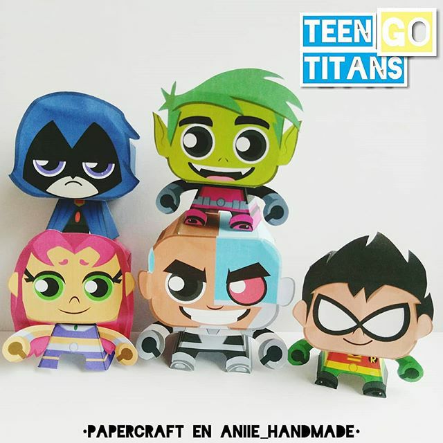 Teen Titans Go Paper Model] Robin,Starfire,Raven,Beast Boy,Cyborg ...