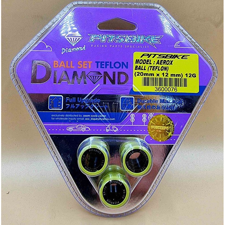 PITSBIKE DIAMOND AEROX TEFLON ROLLER BALL/ gravis,mio i 125,nmaxv1,v2 ...