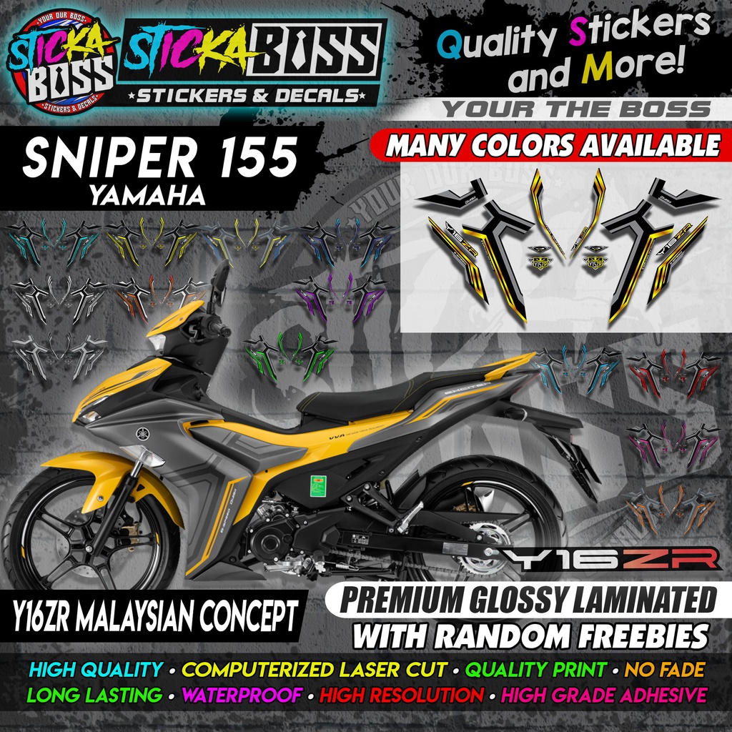 SNIPER 155 STOCK DECALS 【 Y16ZR MALAYSIAN CONCEPT 】 | Shopee Philippines