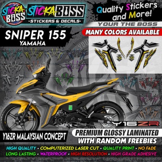 STICKER DECALS for SNIPER 155 STOCK (S155Y1MACO) By STICKABOSS (SOFIE ...