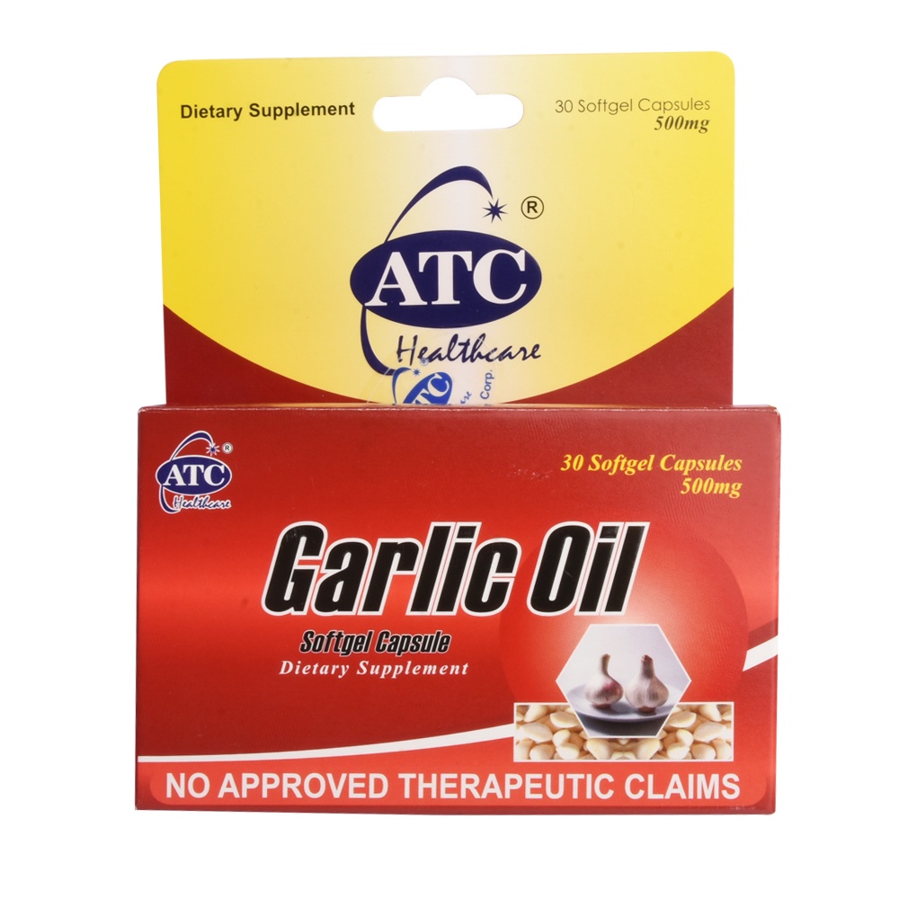 ATC HEALTH Garlic Oil Softgel Capsules 500mg x30 capsule/box | Shopee Philippines