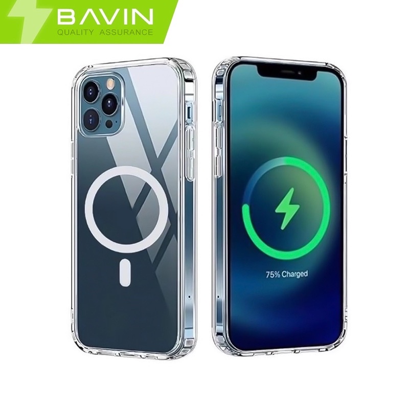BAVIN Magnetic Circle Clear Phone Case Cover For iPh X / 11 / 12 / 13 ...