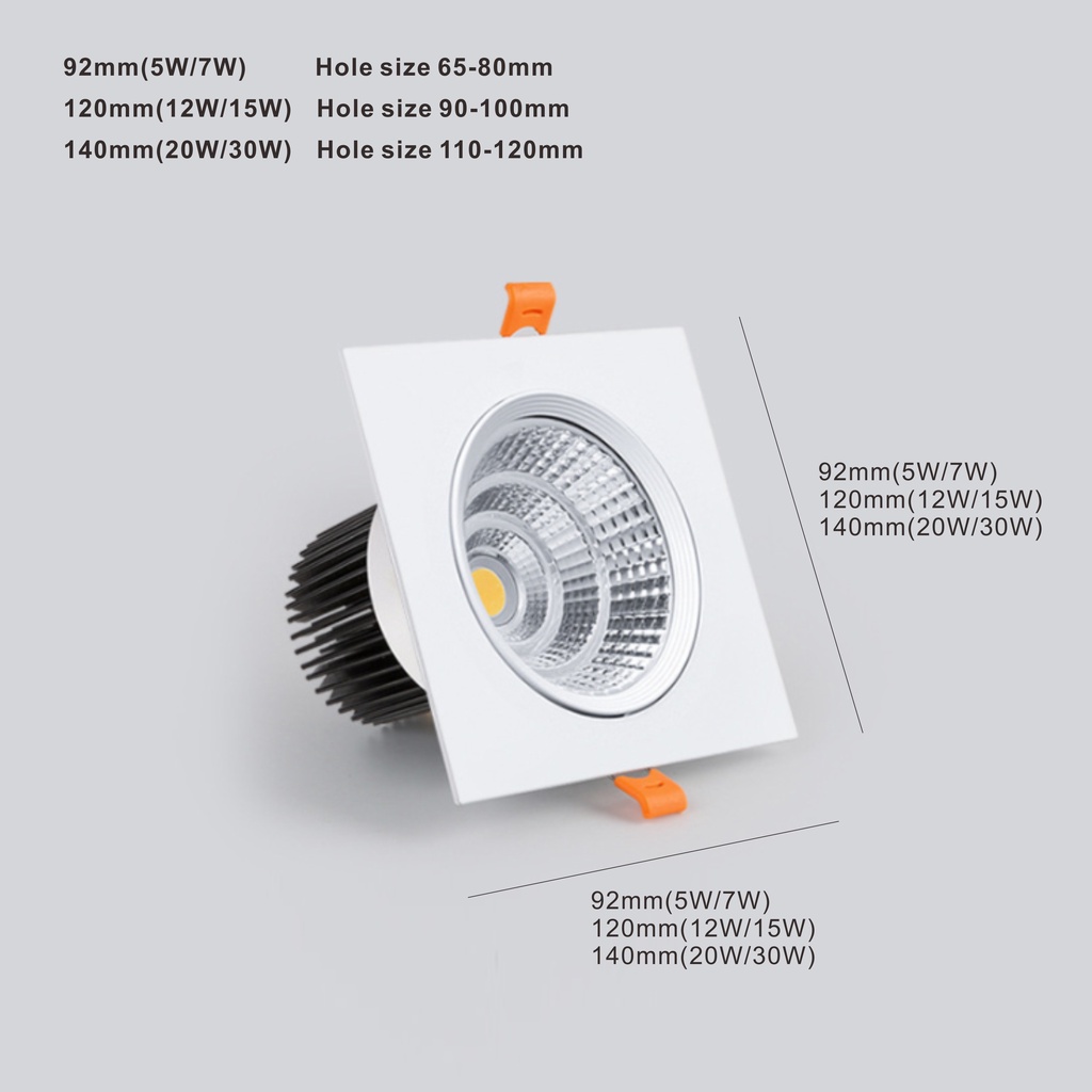 Modern Minimalist Single Head Square Adjustable Angle Spotlight ...