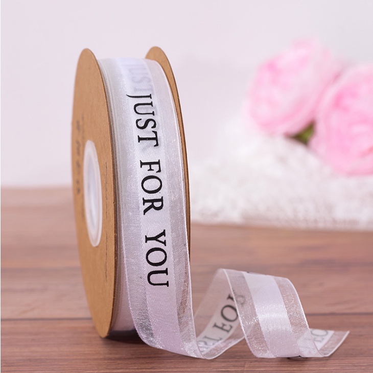 Just For You Chiffon Ribbon ~(5M*2.5CM) Gift Flower Packaging Bow Gift ...