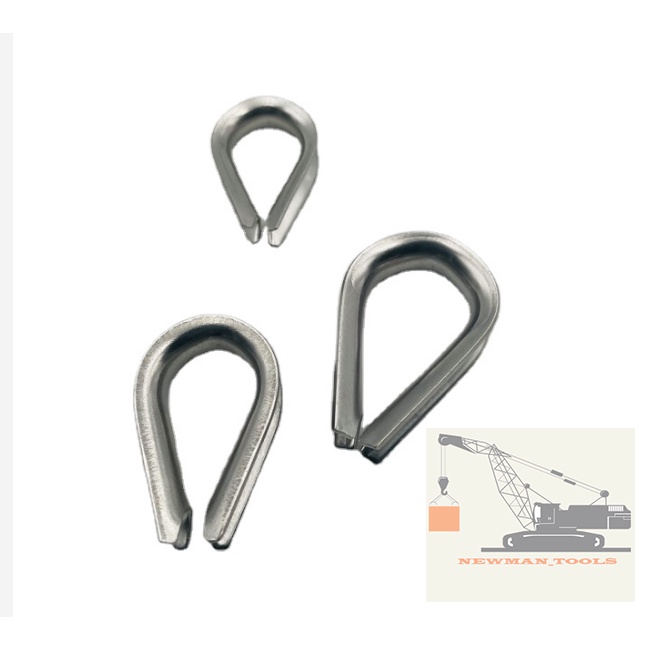 Mago M2-M12 Stainless Steel Thimble 304 Wire Rope Cable Sewing Thimble ...