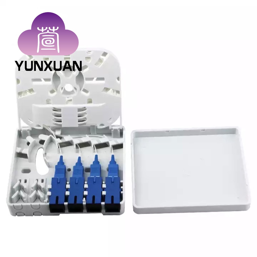 ABS 4 Core SC Dust Shutter Adapter Splitter Terminal Box Fiber Optic ...