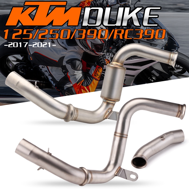 KTM Exhaust Mid-Pipe Eliminating Link Pipe Slop-on For KTM DUKE 125 390 ...