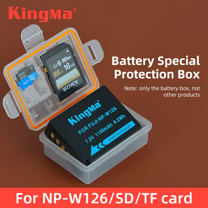 NP-W126 Battery Holder Box Battery Storage Case For FUJIFILM NP-W126 ...