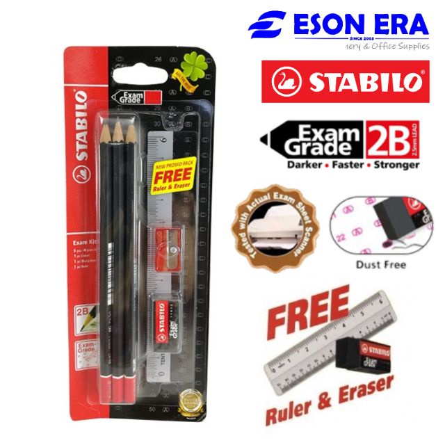 Stabilo Exam Grade 2B Pencil 6 pcs Blister Pack 288BL6S1-Per Pack ...