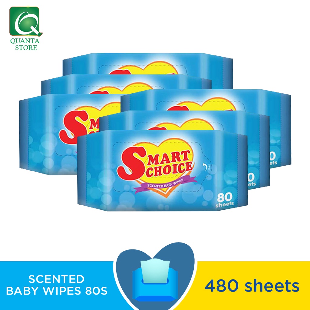 SMART CHOICE BABY WIPES 80s x 6 PACKS (BUY 1 TAKE 5) | Shopee Philippines