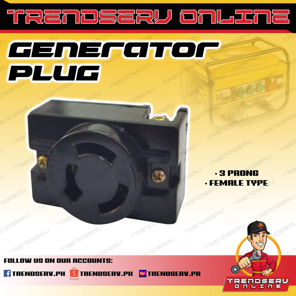 3-Prong Generator Plug Female | Shopee Philippines