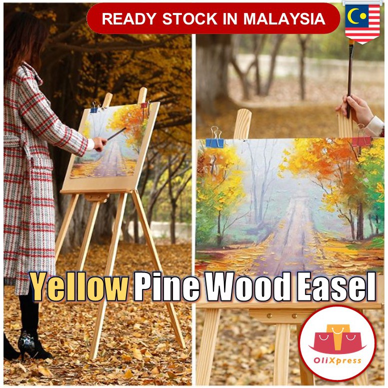 [Shop Malaysia] Pine Wood Easel Stand Art Sketch Drawing Painting ...