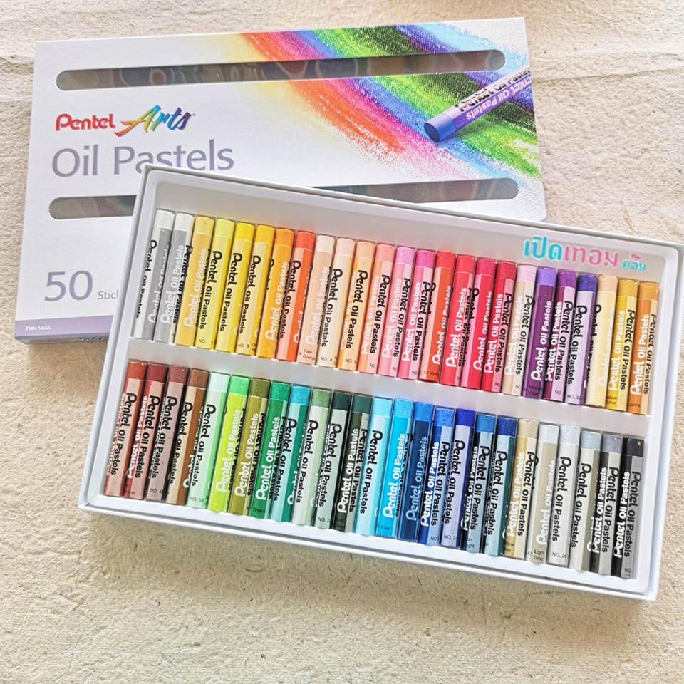 Pentel Chalk Oil Pastels 12 Colors 16 25 36 And 50 (1 Box Amount ...
