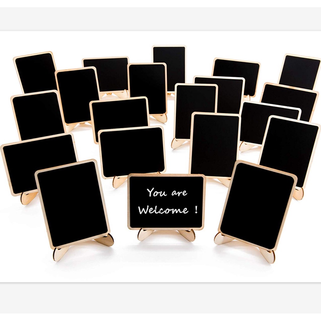 Mini Chalkboard Signs 10 Pack Framed Small Labels With Easel Stand ...
