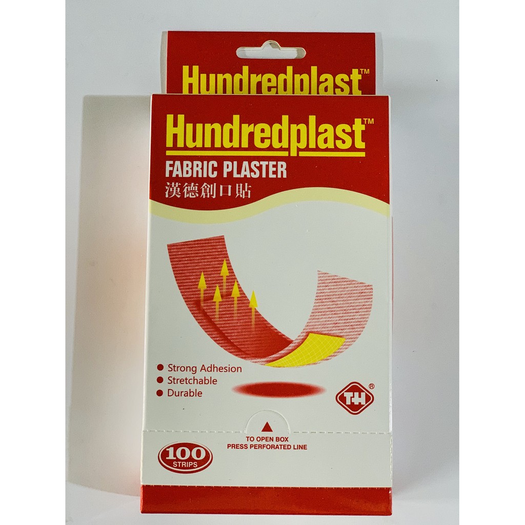 Hundredplast Fabric Plaster (100 / 200 Strips) | Shopee Philippines