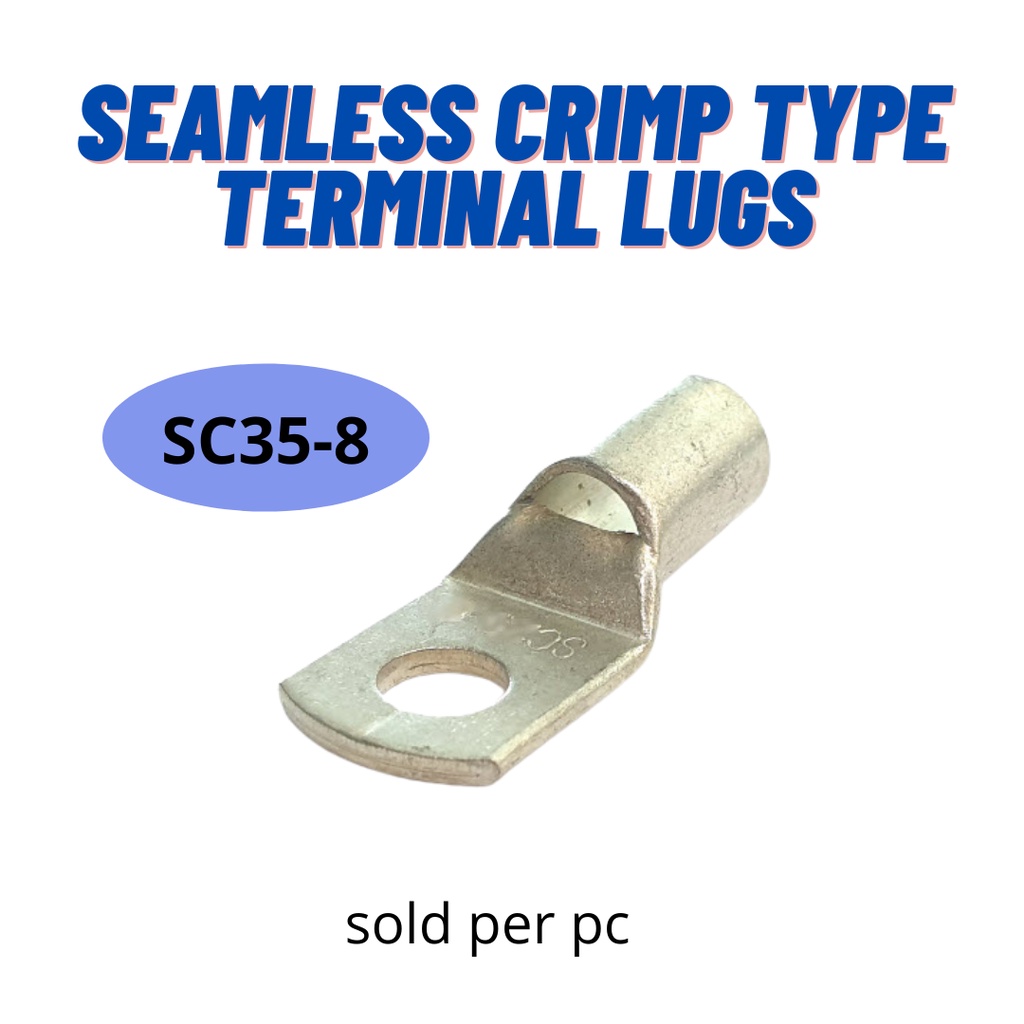Ring Type Seamless Crimp Type Terminal Lugs SC35-8 | Shopee Philippines