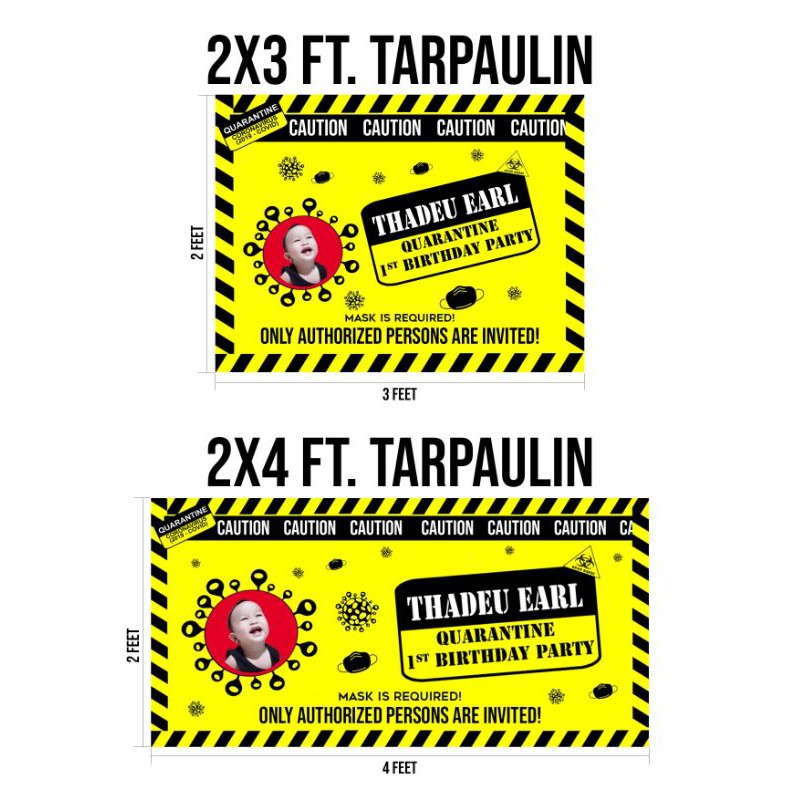 Quarantine Tarpaulin 2x3ft and 2x4ft size only | Shopee Philippines