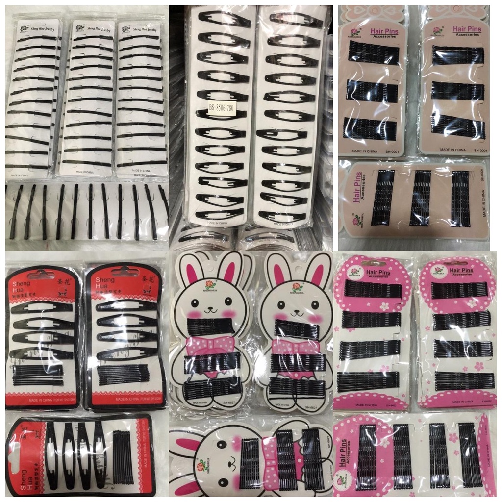 Black Metal Iron Hair Pin Bob pin (1card) | Shopee Philippines