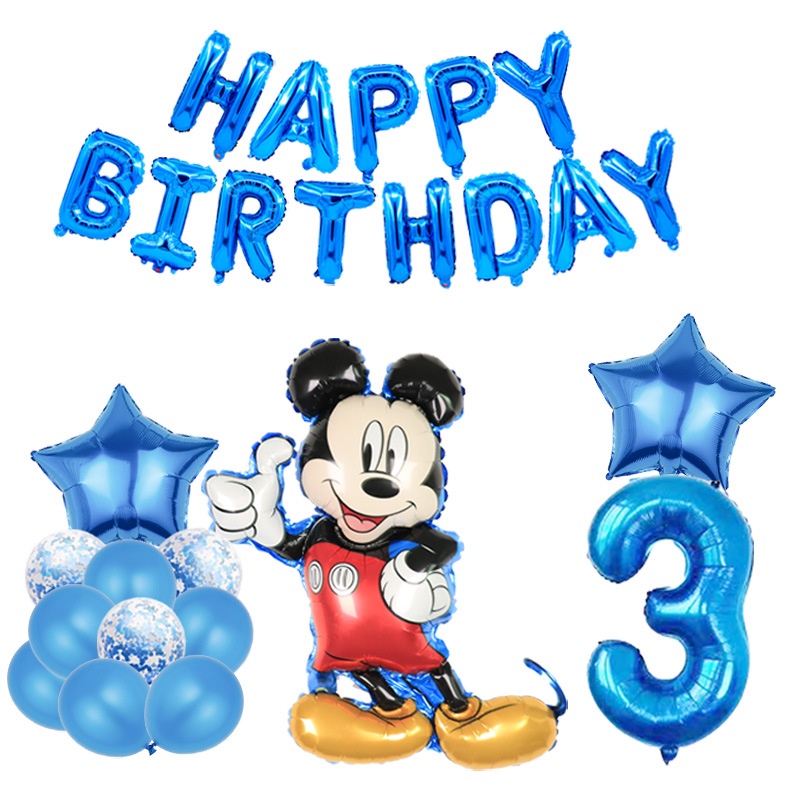 Mickey Mouse Theme Mickey 1-9 Years Old Set Aluminum Film Balloon ...