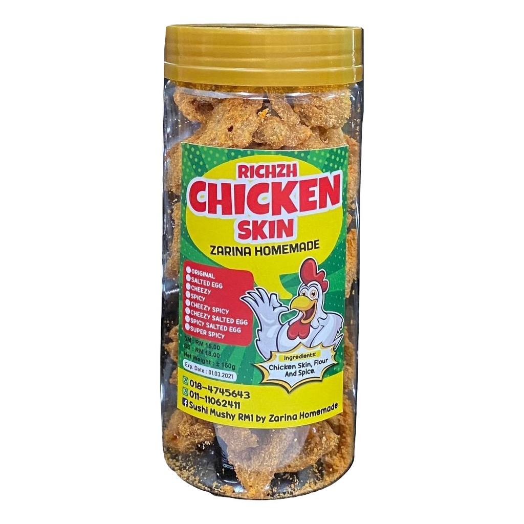 Richzh Crispy Crunchy Chicken Skin @ Snek Kulit Ayam Ranggup BBQ ...