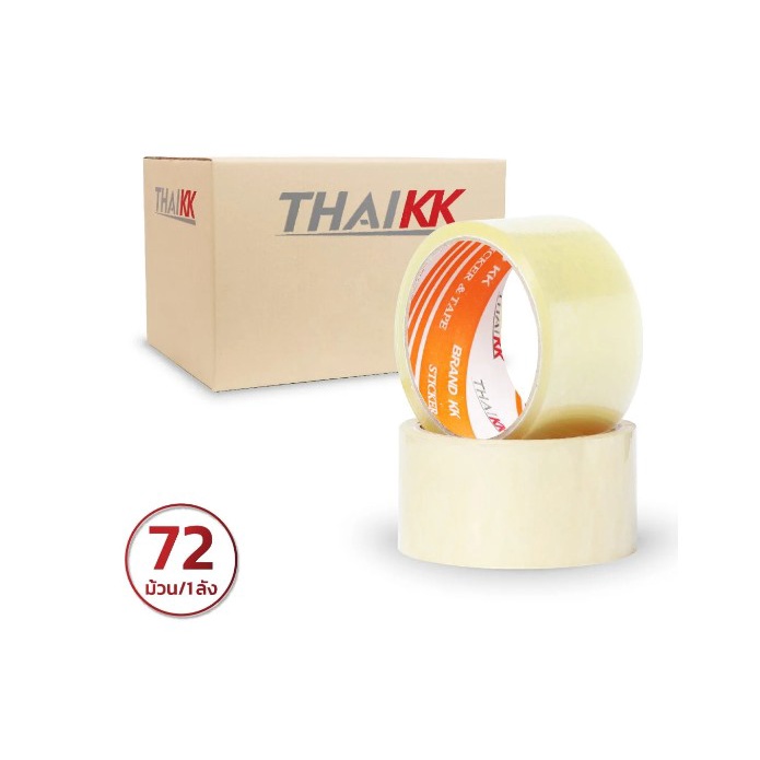 THAI KK ORANGE Core Packing Tape Transparent Size 2 Inch x 45 Yards 45 ...