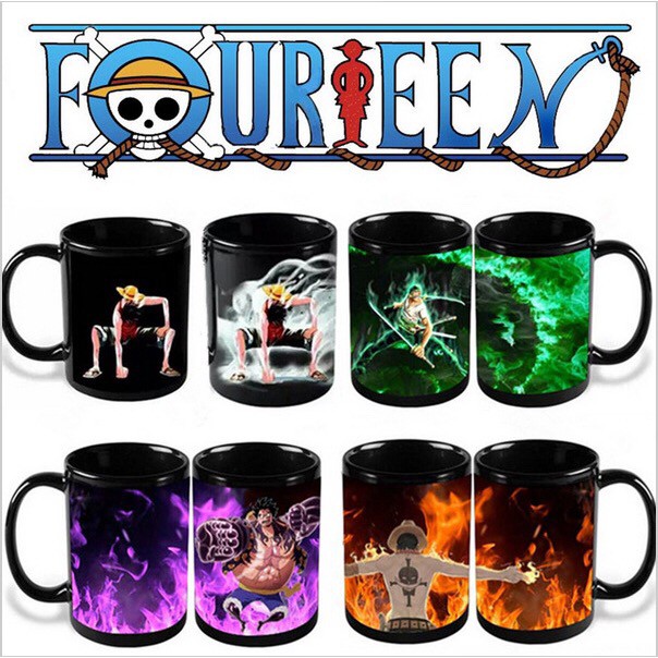 One Piece Heat Sensitive Mug Luffy,Ace,Zoro,Haikyuu,Hunter X Hunter,Naruto,Demon Slayer Coffee ...