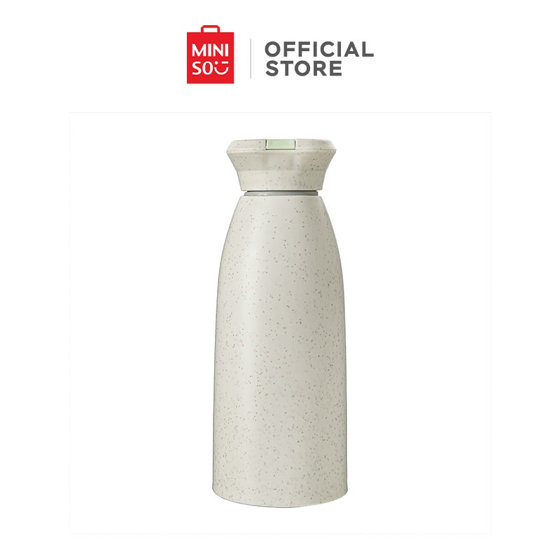 MINISO Glass Bottle with Stretchable Lanyard 350ml Off White | Shopee ...