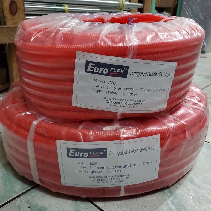 EUROFLEX POLYFLEX PVC FLEXIBLE HOSE ORANGE 1/2" - 3/4" (20mm, 25mm) x 50 METERS PER ROLL - FOR ...