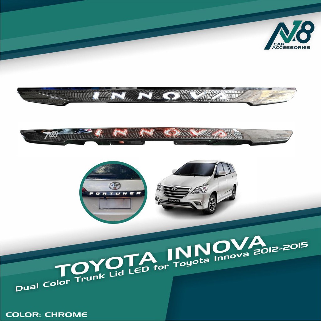 Toyota Innova Trunk Lid LED Dual Color 2012-2015 (Chrome) | Shopee ...