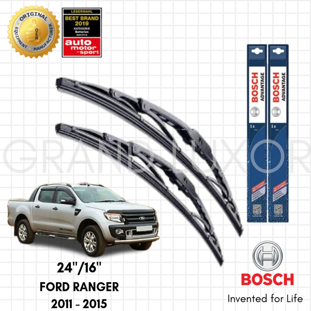 Bosch Advantage Wiper Blade Set For Ford Ranger 2011 - 2015 (24 / 16 ...