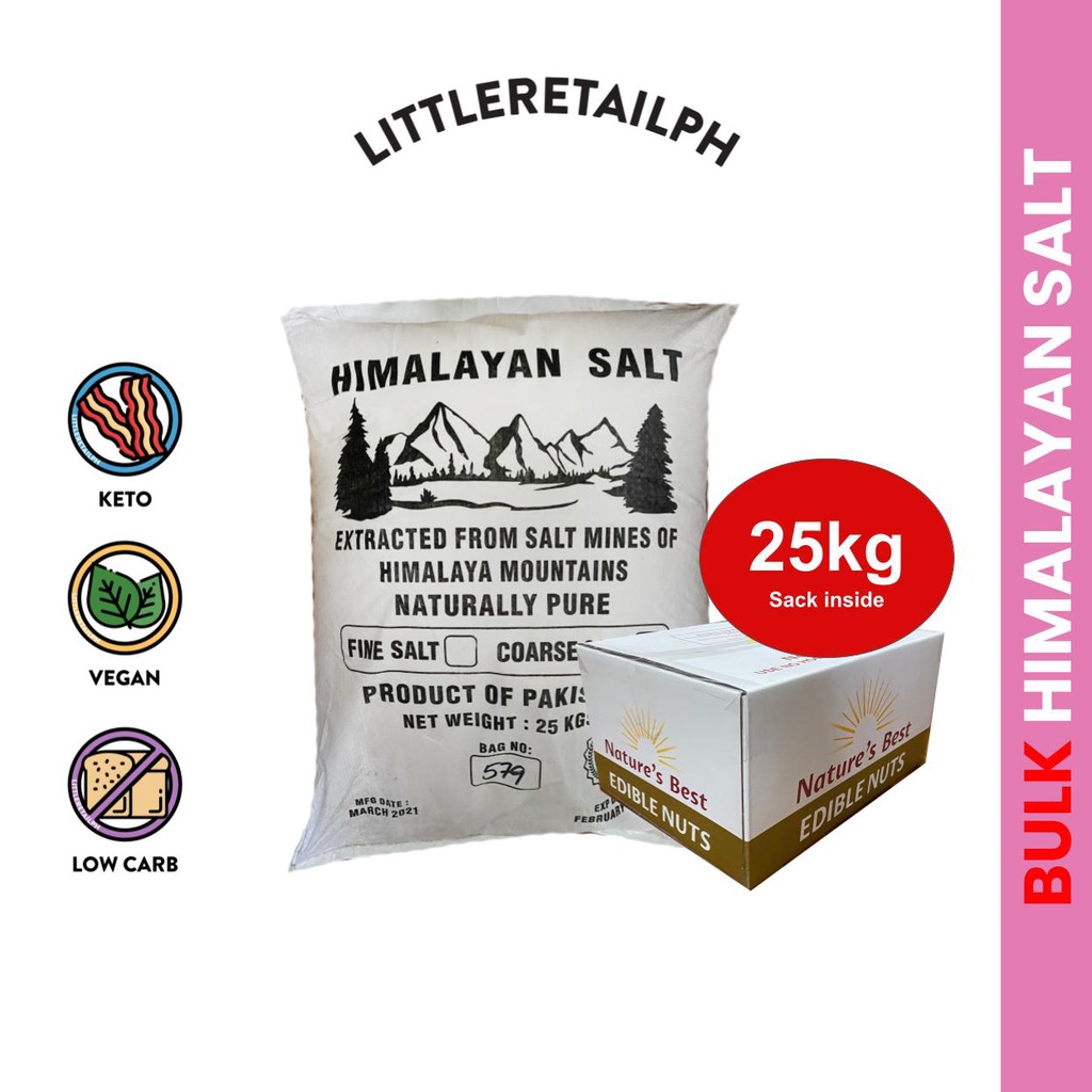 BULK / 25kg SACK Himalayan Salt (Fine & Coarse) Keto Low Carb | Shopee ...