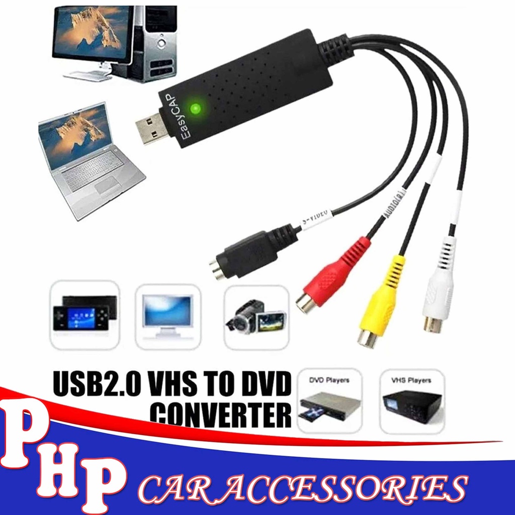 DVR TV DVR VHS USB 2.0 EasyCap Capture 4 Channel Video Adapter Cable ...