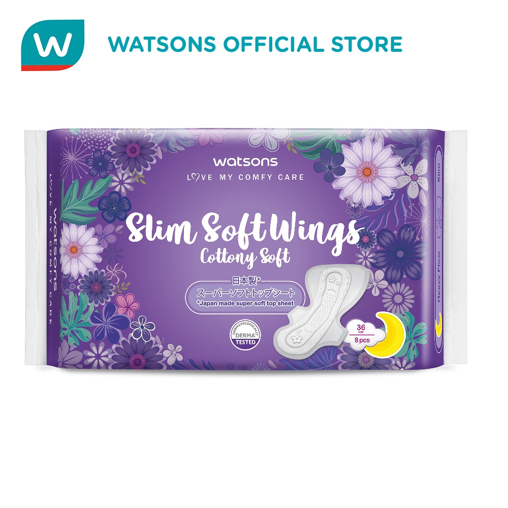 WATSONS Ultra Slim Long Soft Cottony Wings 36cm 8s | Shopee Philippines