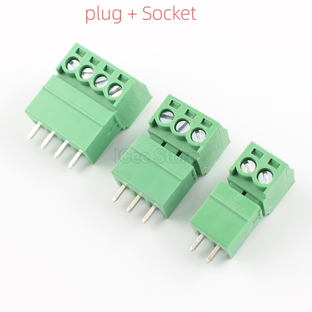 5Pair 15EDG 3.81mm KF2EDG PCB Screw Terminal Block Connector Horizontal Socket Vertical Socket ...