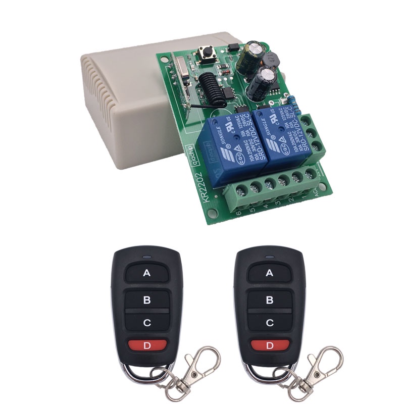 Diese 433 MHz Universal Remote Control Switch AC 110V 220V 10A 2CH rf ...